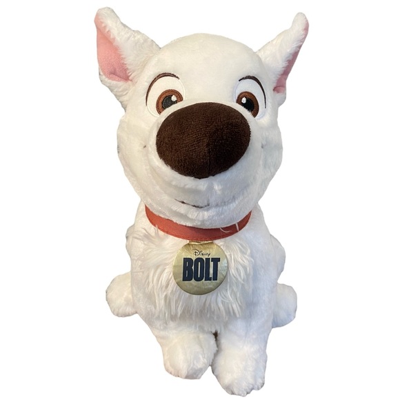 Disney | Toys | Disney Store Plush Bolt White Dog Stuffed Animal | Poshmark